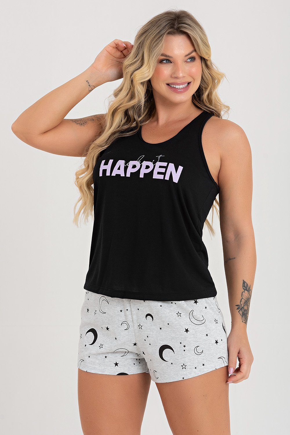 Pijama Curto Loja Zus Regata Happen Lua