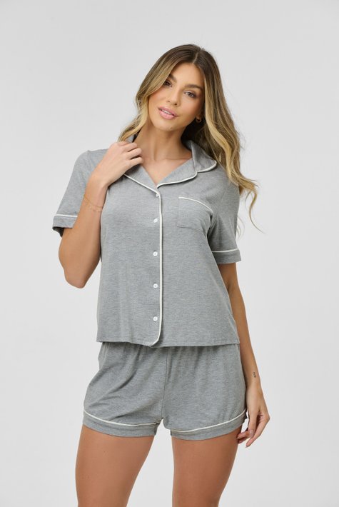 Pijama Americano Curto Chaluá Mescla